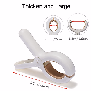 Vowaty Beach Chair Towel Clips 12 Pack, Large Beach Towel Clips,Beach Towel Clips,Heavy Duty Laundry Clothes Pins Clips with Springs,Beach Towel Holder to Keep Your Towel from Blowing Away