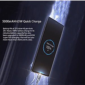 ZTE Axon 40 Pro Smartphone- 5G Unlocked Android Cell Phone Snapdragon 870, 6.67'' 144HZ AMOLED Display, 108MP AI Quad-Camera,5000mAH 65W Quick Charge,12GB+256GB,NFC, Black