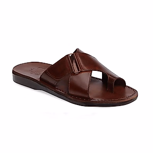Asher - Leather Slide On Sandal - Mens Sandals