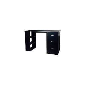 OneSpace Monroe 3 Shelve Computer Desk, Black