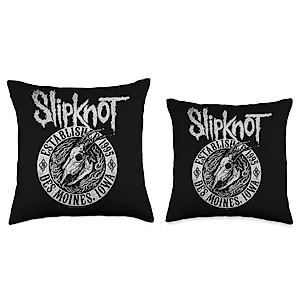 Slipknot Official Goat Flames Black Throw Pillow, 18x18, Multicolor
