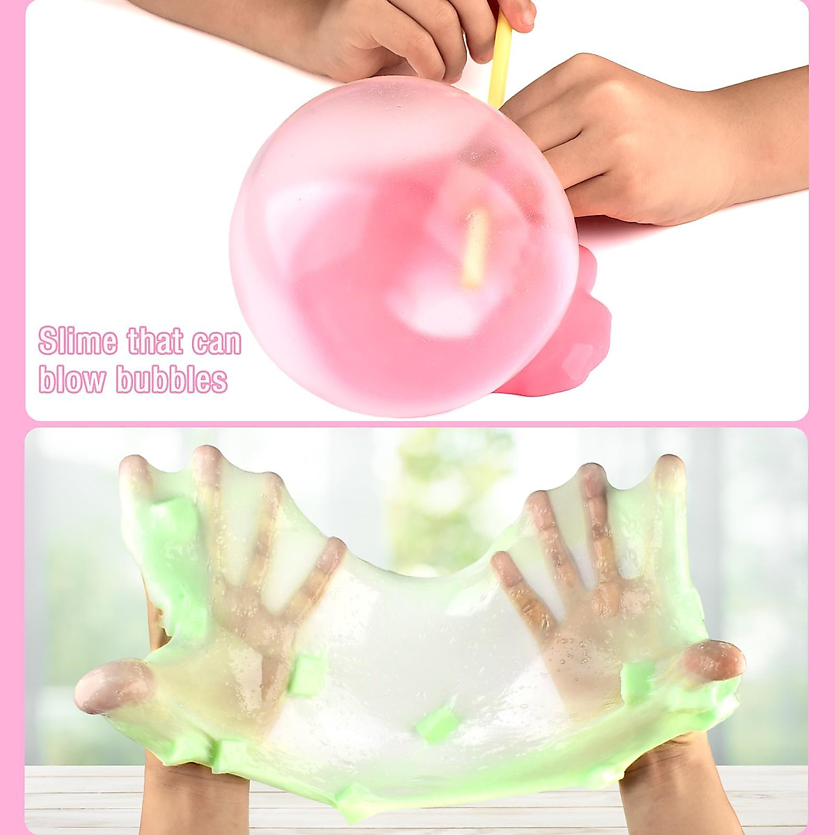 6 Pack Jelly Cube Slime, Soft and Glossy Clear Slime, DIY Stress Relief Sludge Slime Toys, Birthday Gift, Party Favors Slime Kit for Girls and Boys