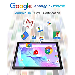 ATOZEE Tablet 10 Inch Android 14 Tablet with Keyboard Tablets Include Case Mouse Stylus 8GB RAM 64GB ROM 1TB Expandable Tablet 2MP+8MP Dual Camera 6000mAh Battery 5G WiFi-6 Bluetooth 2 in 1 Tablet PC