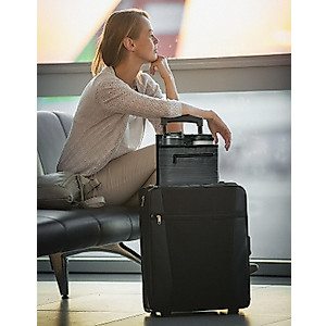 ZHCHG Luggage Travel Cup Holder Attachment for Suitcase Drink Carrier Caddy, Coffee Mug and Tumblers, Traveler Carry on Hands Free Accessory- Gifts for Flight Attendants Travelers Accessories