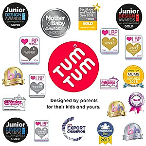 TUM TUM Baby Cutlery with Case, Baby Spoon & Fork Set, Baby Cutlery for Babies, First self Feeding Cutlery, Silicone Baby Spoon & Fork, 6 Months Plus, (Grey)