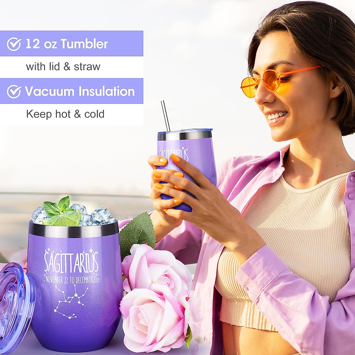 10PCS Birthday Gifts for Women - Sagittarius Gifts for Mom, Wife, Girlfriend, Sister - Self Care Package, Get Well Soon, Mothers Day