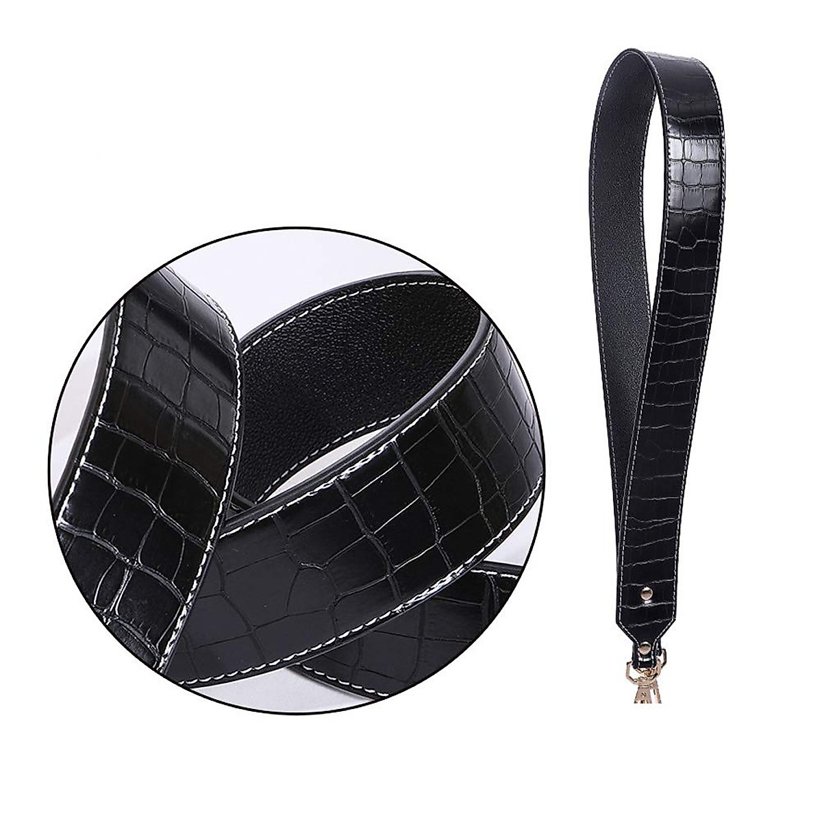 Umily Women Crocodile Cross-Body Strap Replacement Rivet Wide 4.5cm Purse Strap Handbags Shoulder Bags Strap 100cm