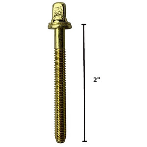 AIAS Brass Plated Tension Rods for Drums - (2 inch) - 12 Pack