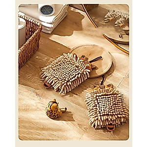 2Pcs Hand Towels for Bathroom Kitchen,Cute Cat Quick-Dry Hanging Hand Towels Decorative for Bathroom Face Towels,