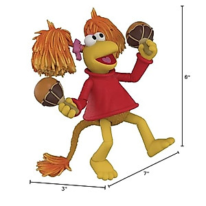Boss Fight Studio Red, Fraggle Rock Collectible Action Figure – Highly Articulated Figurine - Accessories Including Hat, Magnifying Glass, Whistle, Maracas, Interchangeable Hands & Expression – 1:12