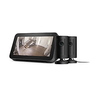 Ring Indoor Cam 2PK (Black) bundle with Echo Show 5 (2nd Gen)