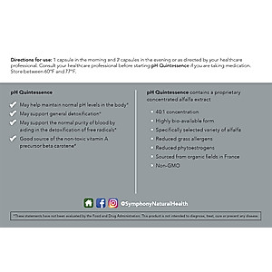 Natural Health International pH Quintessence - 40:1 Alfalfa Concentrate - 180 Vegan Capsules (60 Day Supply) – Alkaline The Body, Balance pH and Support Detox (2 Pack)