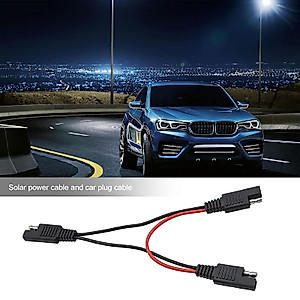 SING F LTD 1pcs 1 to 2 SAE Connector Cable SAE Red Black White Y Splitter Adapter Quick Release Connector Power Charger Adapter Quick Connect Disconnect Plug SAE Connector 18AWG 20.5cm