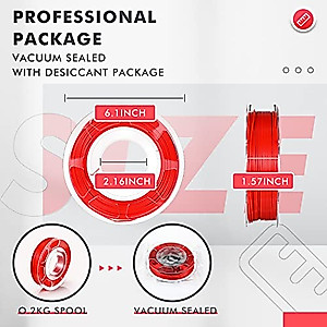 6 Colors PLA 3D Printer Filament Bundle 1.75mm PLA Printing Material Each Roll 200g Vacuum Packaging Printing Filament Dryer Black Red Blue White Rainbow Fluorescent Green Filament Supplies