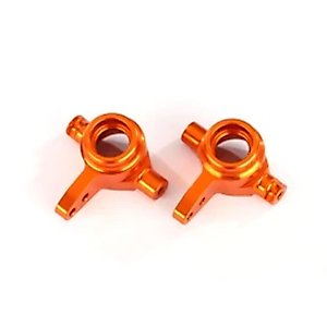 Traxxas 6837A - Left & Right Aluminum Steering Blocks, Orange