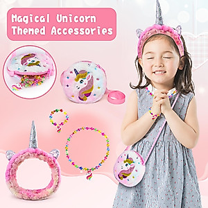 Cherry Tale Unicorn Gifts for Girls Age 6-8, Kids Unicorn Toys Set with Plush Unicorn Diary Headband Eye Mask Christmas Birthday Gifts for Little Girls Age 4 5 6 7 8 9 10