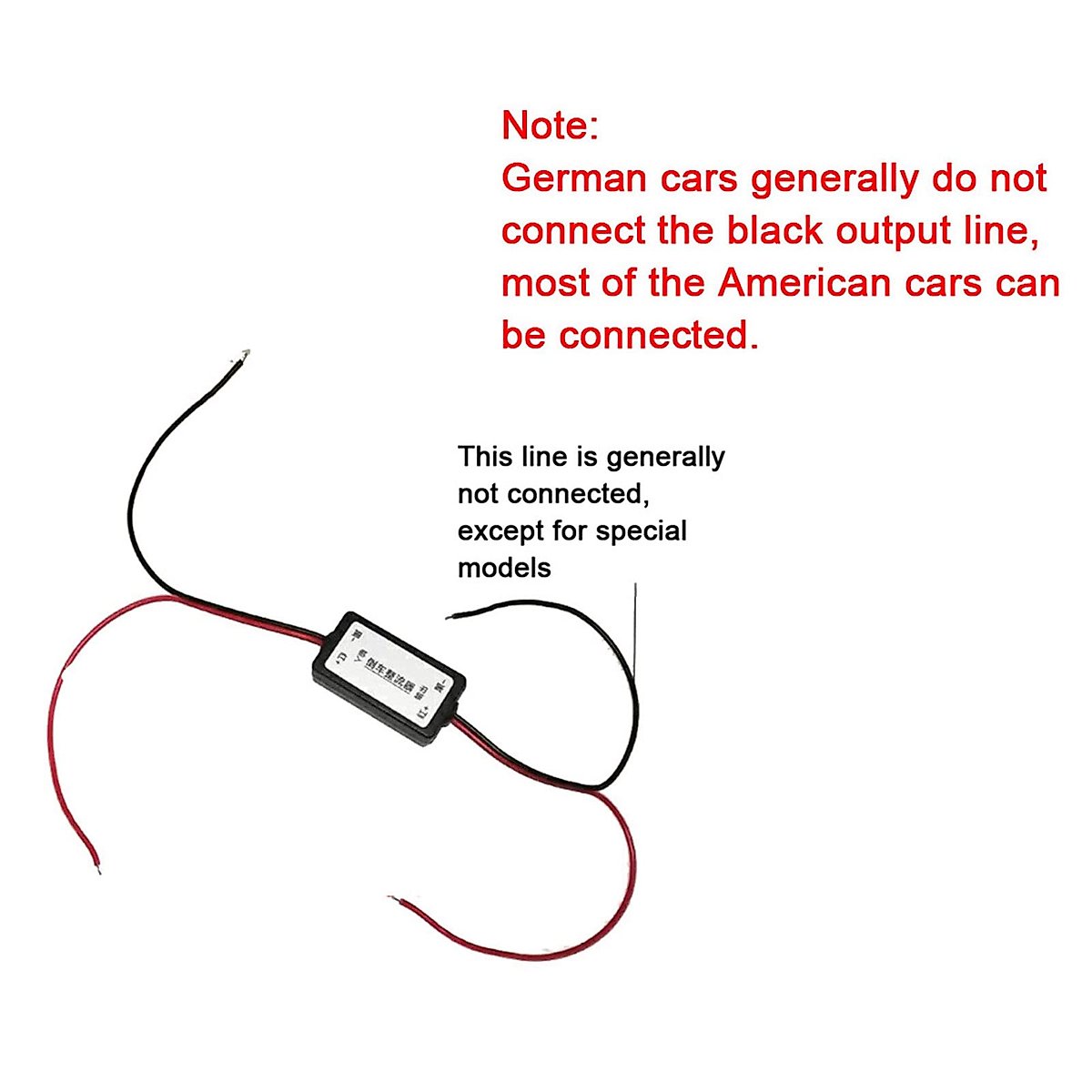 Car Rearview Camera Power Filter, 12V DC Car Rear View Rectifier Camera Rectifier, Backup Auto Camera Power Relay Capacitor Filter