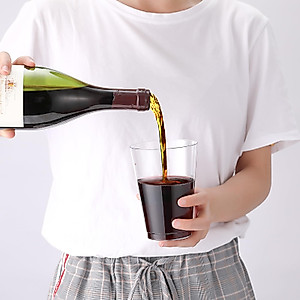 JOLLY CHEF 16 oz Clear Disposable Plastic Cups, 100 Pack Clear Plastic Cups Tumblers, Heavy-duty Disposable Cups for Halloween, Christmas, and Thanksgiving Parties