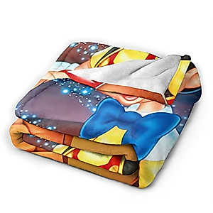 Hipeya Cartoon Blanket Lightweight Cozy Soft Throw Blanket Flannel Blankets for Bed Couch Living Room 60'' x 50''