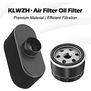 KLWZH 11013-0752 Air Filter 49065-7007 Oil Filter for Kawasaki FR651V FR730V FS481V FS541V FS600V FS730V 4-Cycle Engine Lawn Mower Tractor 11013-7047 Air Filter Replacement
