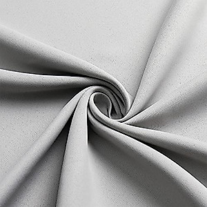 4 Pieces Grey Blackout Curtains & Elegant Rose Floral Lace Sheer Curtains for Bedroom Farmhouse Mix and Match Double Layer Or Single Layer Gray Room Darkening Grommet Window Drapes, 52"W x 84"L x 4