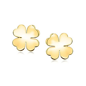 Ross-Simons Italian 14kt Yellow Gold 4-Leaf Clover Earrings