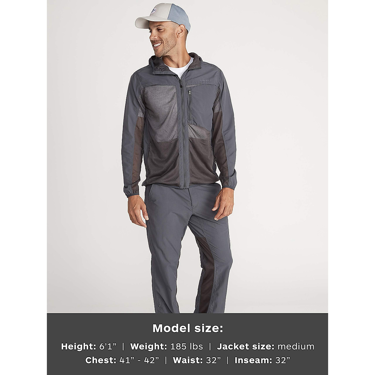 ExOfficio Men's BugsAway Sandfly Jacket, Dark Steel, Large