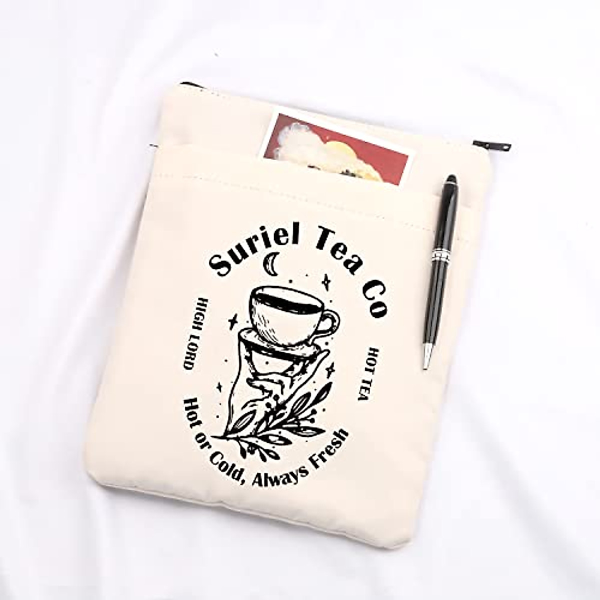 MAOFAED Suriel Tea Co Acotar Book Sack Velaris City of Starlight Book Cover Bookish Gift for Book Lover Bookworm Gift (Suriel Tea booksl)