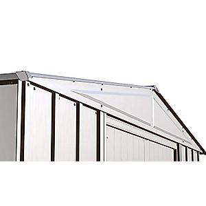 Arrow Classic 8' x 6' Outdoor Padlockable Steel Storage Shed Building, Flute Grey