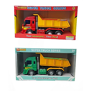 Big Daddy Trucks- Medium Sized Big rig Friction Powered Dump Truck with Large Space in The Back Colors May Vary