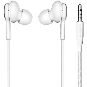 OEM UrbanX Corded Stereo Headphones for Oppo Reno2 - with Microphone and Volume Buttons - White (US Version with Warranty)