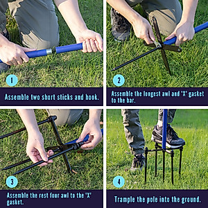 KIAYACI String Light Poles, 8 feet Sturdy Outdoor Light Pole for Hanging String Lights or Flag, Backyard, Garden, Patio, Deck Lighting Stand for BBQ, Party, Wedding-White