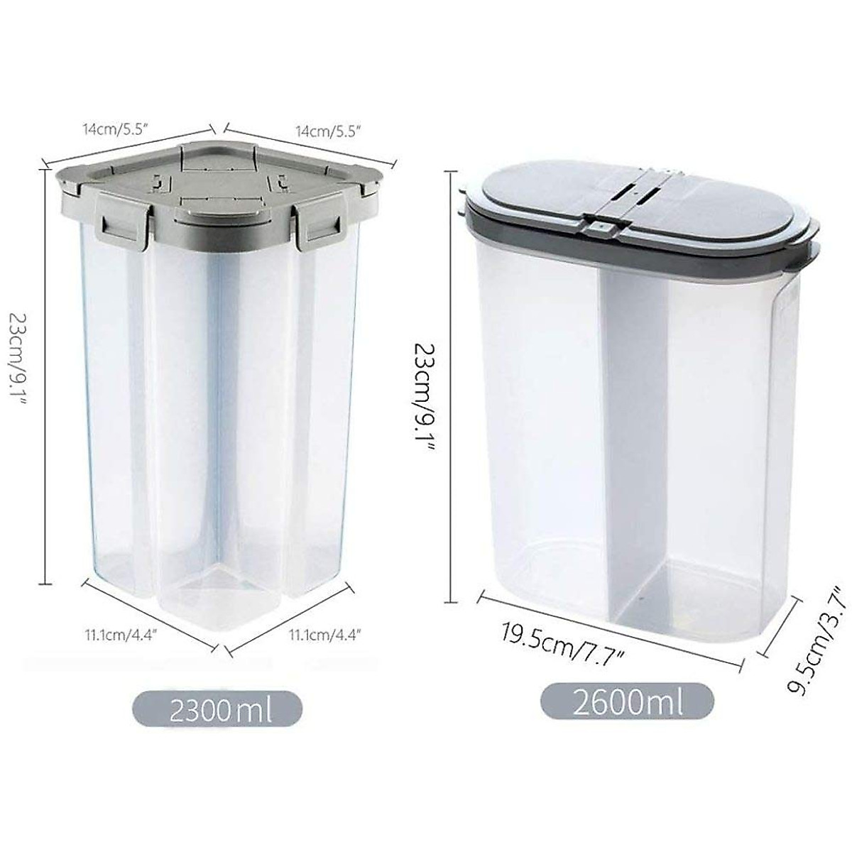 Airtight Food Storage Container, Cereal Storage Containers, Durable Plastic - BPA Free,C