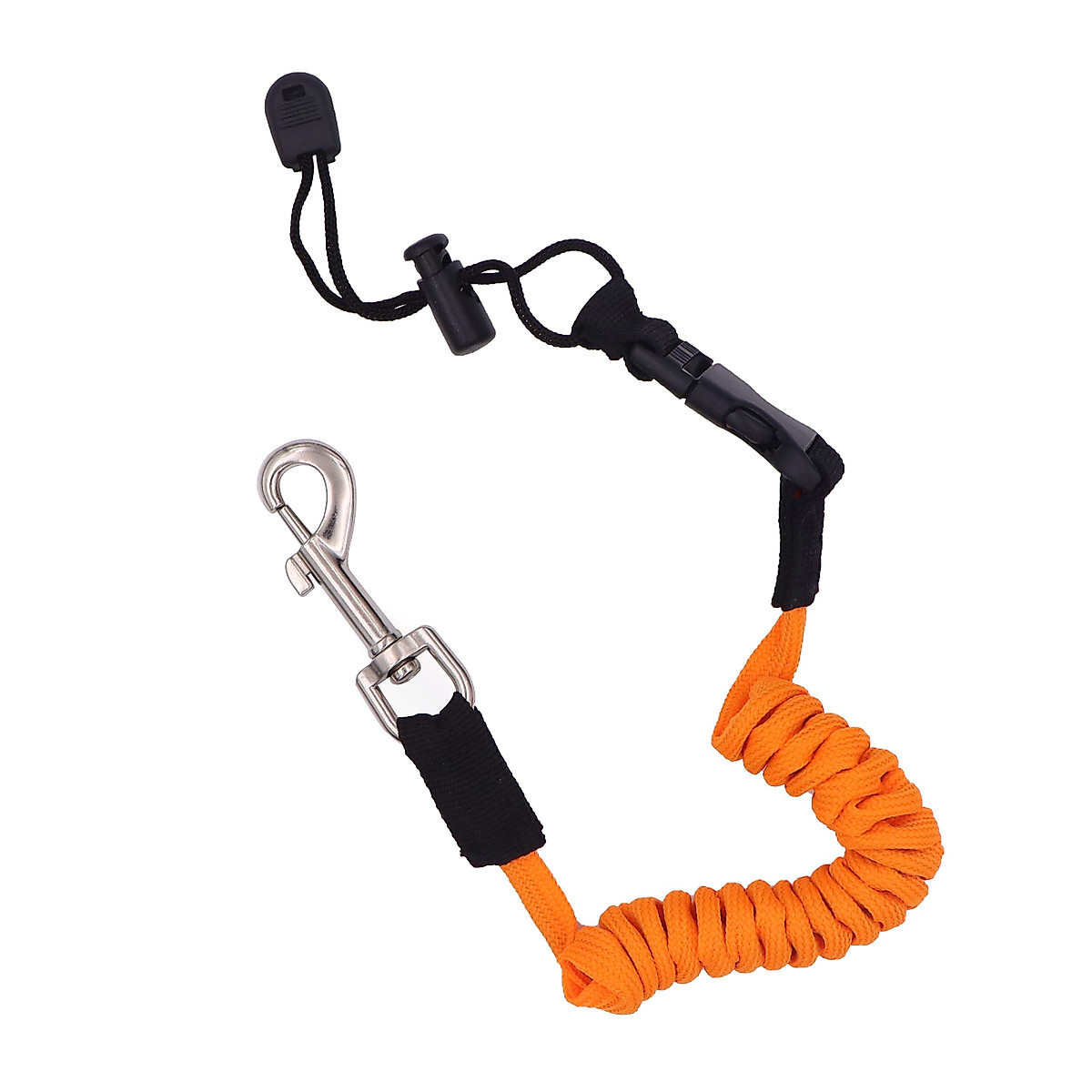 METER STAR 2 PCS Random Color Anti-Lost Elastic Kayak Canoe Paddle Leash Safety Boat Fishing Rod Pole Coiled Lanyard Cord Tie Rope