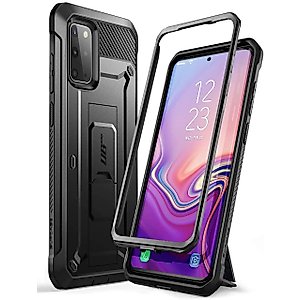 SupCase UB Pro Series Designed for Samsung Galaxy S20 Plus Case / S20 Plus 5G Case (2020 Release), Full-Body Dual Layer Rugged Holster & Kickstand Case Without Built-in Screen Protector (Black)