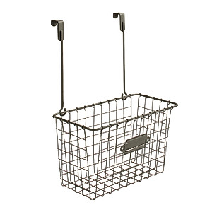 Spectrum Diversified Vintage Basket Kitchen Cabinet Storage & Cleaning Supply, Sink Organizer for Bathroom & Laundry Room, Large, Industrial Gray