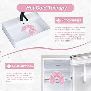 Hot/Cold Breast Gel Bead Ice Packs Breast Cooling/Heat Pads Relief for Breastfeeding, Nursing Pain, Mastitis, Engorgement, Swelling, Plugged Ducts | Boost Milk Let-Down & Production,2 Pack (Pink)