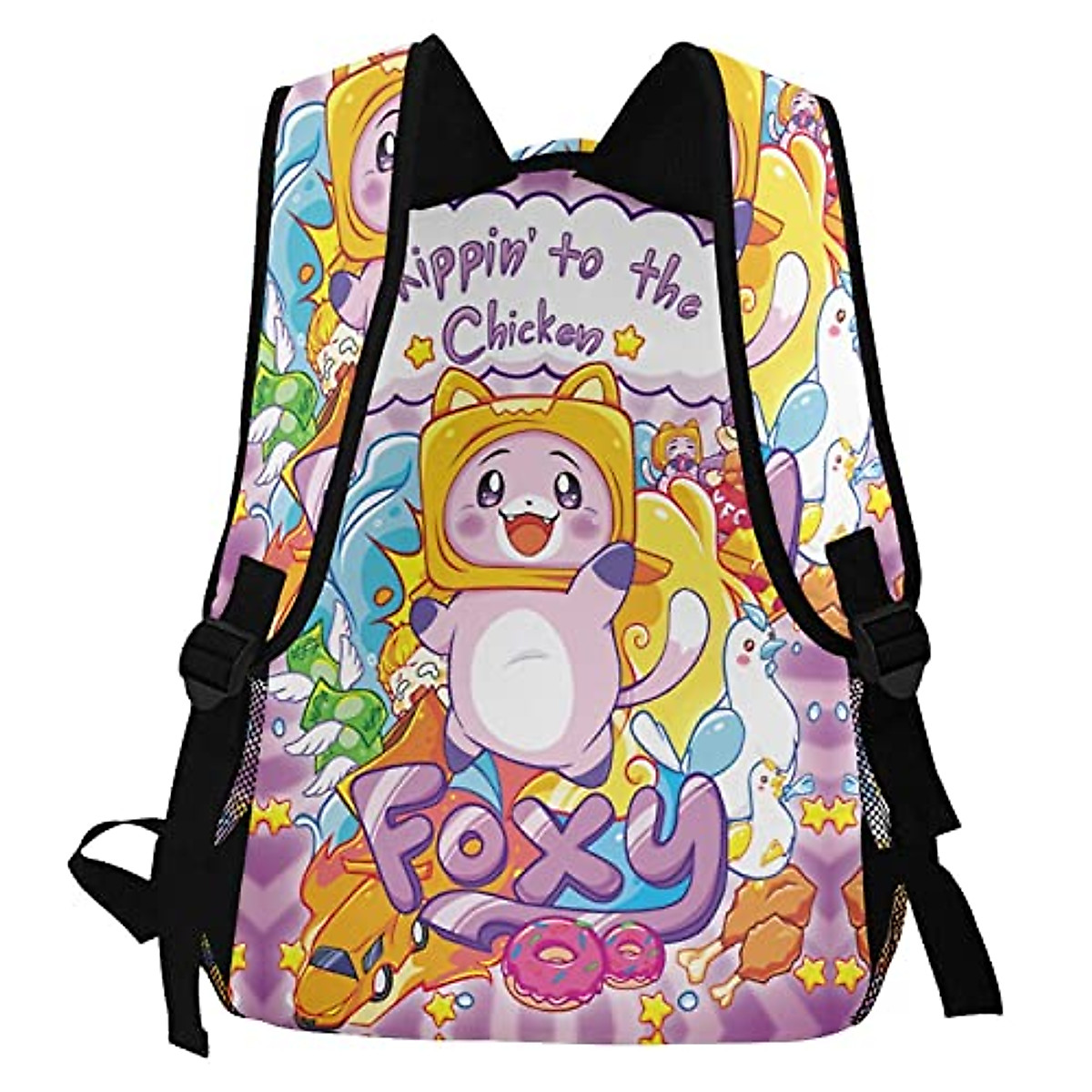 Cartoon Laptop Backpack Unisex Lanky Backpack Box Bookbag Printed Travel Backpack School Bags Computer Bag
