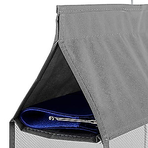 Jucoan 2 Pack Detachable Hanging Handbag Purse Organizer for Closet, Breathable Mesh Purse Storage Holder with 4 Large Mesh Shelves for Wardrobe Closet, 52”X 15.8”, Grey