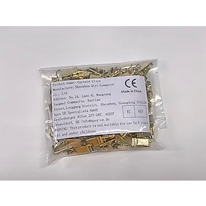 Coideal Small Curtain Clips Gold - 100 Pack Stainless Steel Curtain Hooks for Hanging Party String Lights Indoor, Art Crafts, Christmas Wedding Decoration (Light Gold)