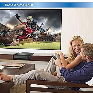Epson Home Cinema LS100 3LCD Ultra Short-Throw Projector, Digital Laser Display with Full HD and 100% Color Brightness (Renewed) (V11H879520-N)