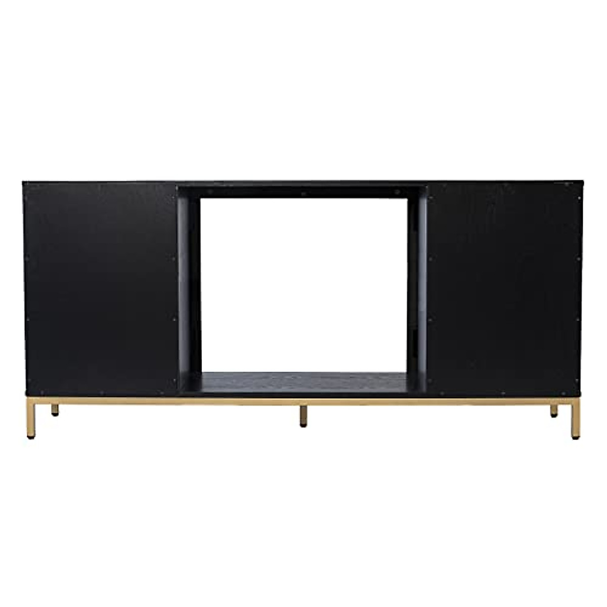 SEI Furniture Marradi Electric Fireplace w/Media Storage, Black