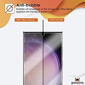 Skinomi Screen Protector Compatible with Samsung Galaxy S23 Ultra 5G Works with Fingerprint Scanner (2-Pack) Clear TechSkin TPU Anti-Bubble HD Film