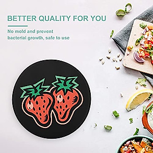 Strawberry Cutting Board Tempered Glass Chopping Board for Kitchen Hotel
