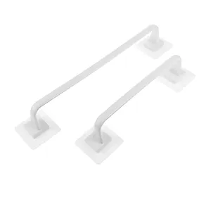 2pcs Nail Towel Rack Towel Hanging Rack Kitchen Towel Shelf Adhesive Towel Rack Plastic Towel Shelf Nail- Towel Holder Household Towel Rack Bathroom Supplies