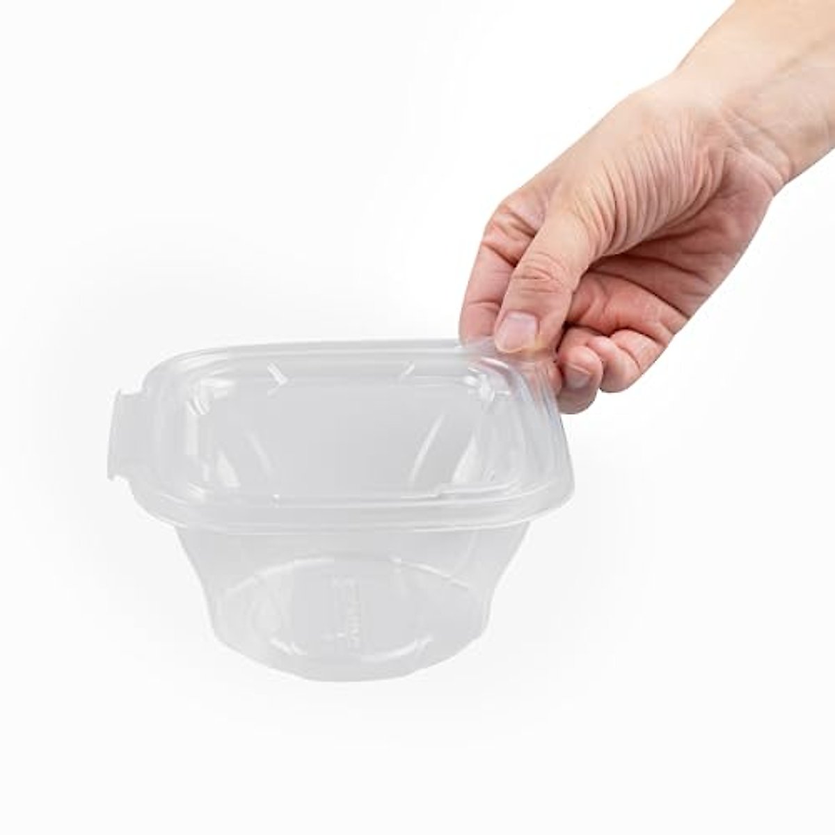 Restaurantware Tamper Tek 8 Ounce Snack Containers 100 Durable Deli Containers - Tamper-Evident Lid Disposable Clear PET Round Containers With Lid For Takeout And Delivery Orders