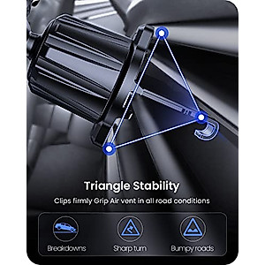 OQTIQ Hexagon Magnetic Wireless Charging Car Mount Vent Phone Holder Compatible with Magsafe iPhone 14 13/Pro/Pro Max/Mini(QC 3.0 Car Charger & 3.3ft Type-C Cable Included)