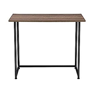 ReadyNow 35.5" Foldable Computer, Space-Saving Compact Writing Desk, Mobile Workstation with Adjustable Levels Pads, Brown