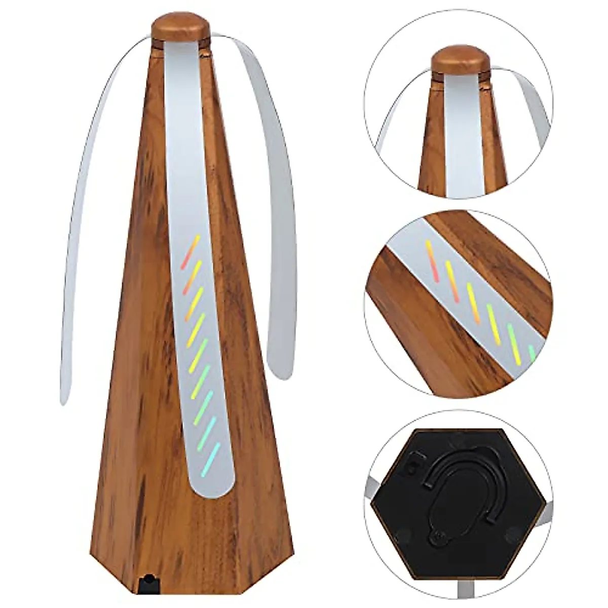 PIAOPIAONIU 3 PCS Fly Fan for Tables Fan Fly Portable Wood Grain Table Fan,for Outdoor