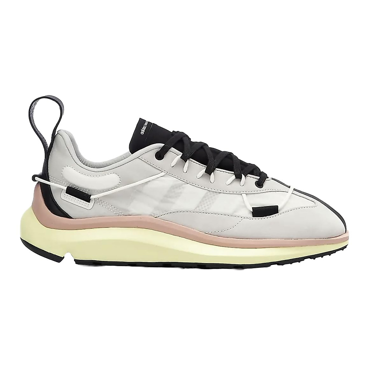 ADIDAS X Y-3 SHIKU Run Sneaker, Core White/Grey One/Hi-Res Yellow, US Mens 7.5 / US Womens 8.5